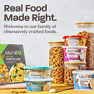 Kite Hill Plain Unsweetened Almond Milk Yogurt, 32 Ounces, Dairy Free, Live and Active Cultures, Gluten Free, Non-GMO, Vegan