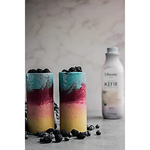 Lifeway Organic Whole Milk Kefir - 10g Protein, 12 Live Active Probiotic Cultures, Up to 99% Lactose Free, Gluten Free - Plain, 32 oz