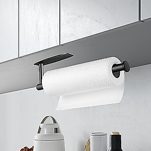 Paper Towel Holder, Paper Towel Roll Rack - Under Cabinet Paper Towel Holder for Kitchen, Stainless Steel Paper Towel Holder Wall Mount, Self Adhesive or Drilling Paper Towel Bar, Paper Towel Rack