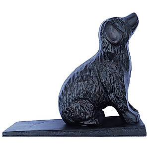 Lulu Decor, Cast Iron Dog Door Stopper, Doorstops Weight 5 Lbs (Black)