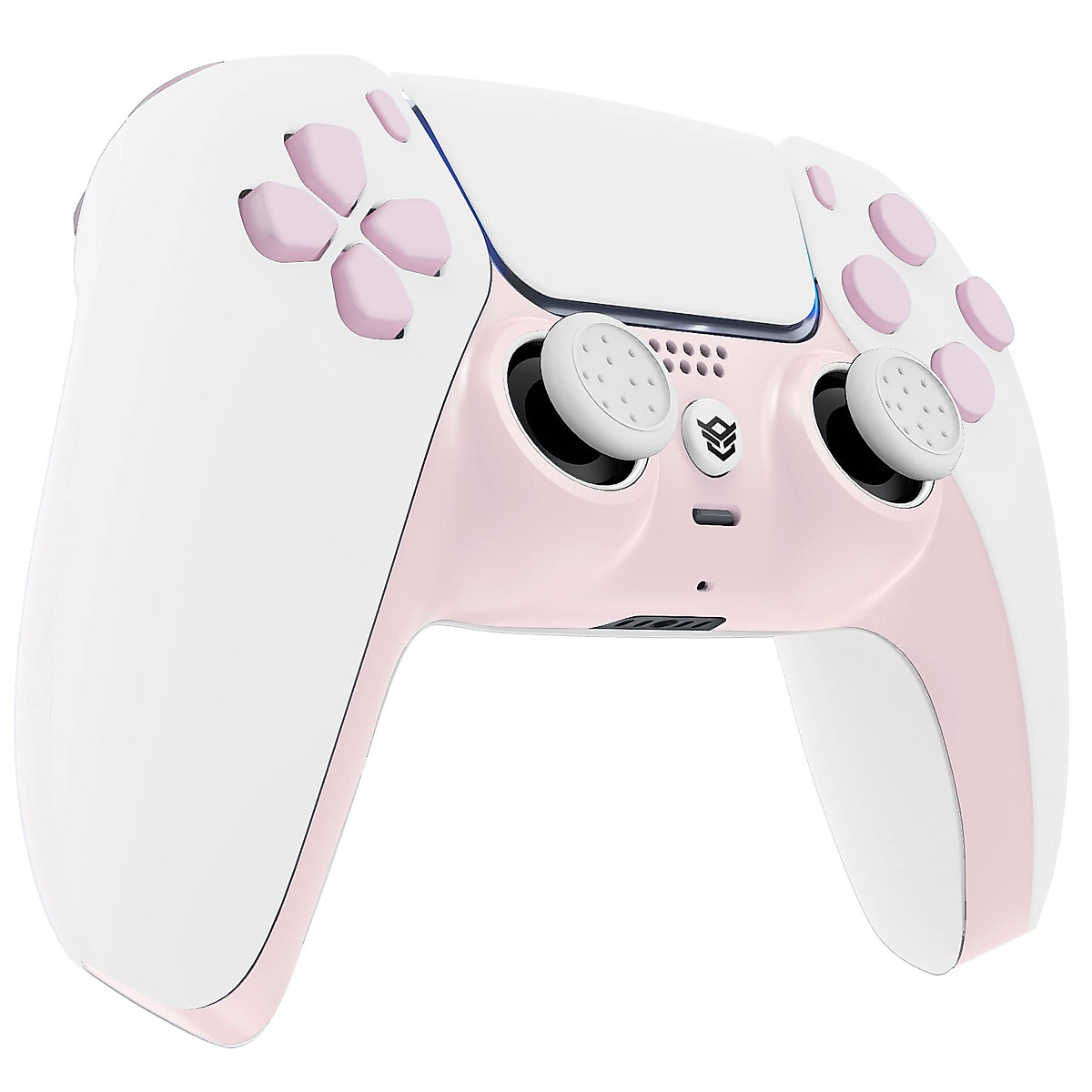 HEXGAMING Esports Rival Controller 2 Mappable Rear Buttons & Interchangeable Thumbsticks & Hair Trigger Compatible with ps5 Controller Custom Controller PC Wireless FPS Gamepad - Cherry Blossoms Pink