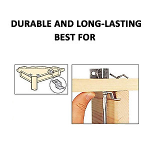 Silver Table Top Fasteners with Screws,Table Top Connectors Z Clips for Table Top Set of 24/48/96 Packs (Include 24/48/96 Clips,24/48/96 Screws) (48)