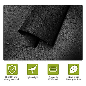 Jantens 12 Foot Round Pool Liner Pad for Above Ground Swimming Pools, Made of Durable Material - Prevents Punctures and Extends Life to The Liner