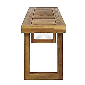 Christopher Knight Home Kemp Outdoor Acacia Wood Bench, Sandblast Natural Finish