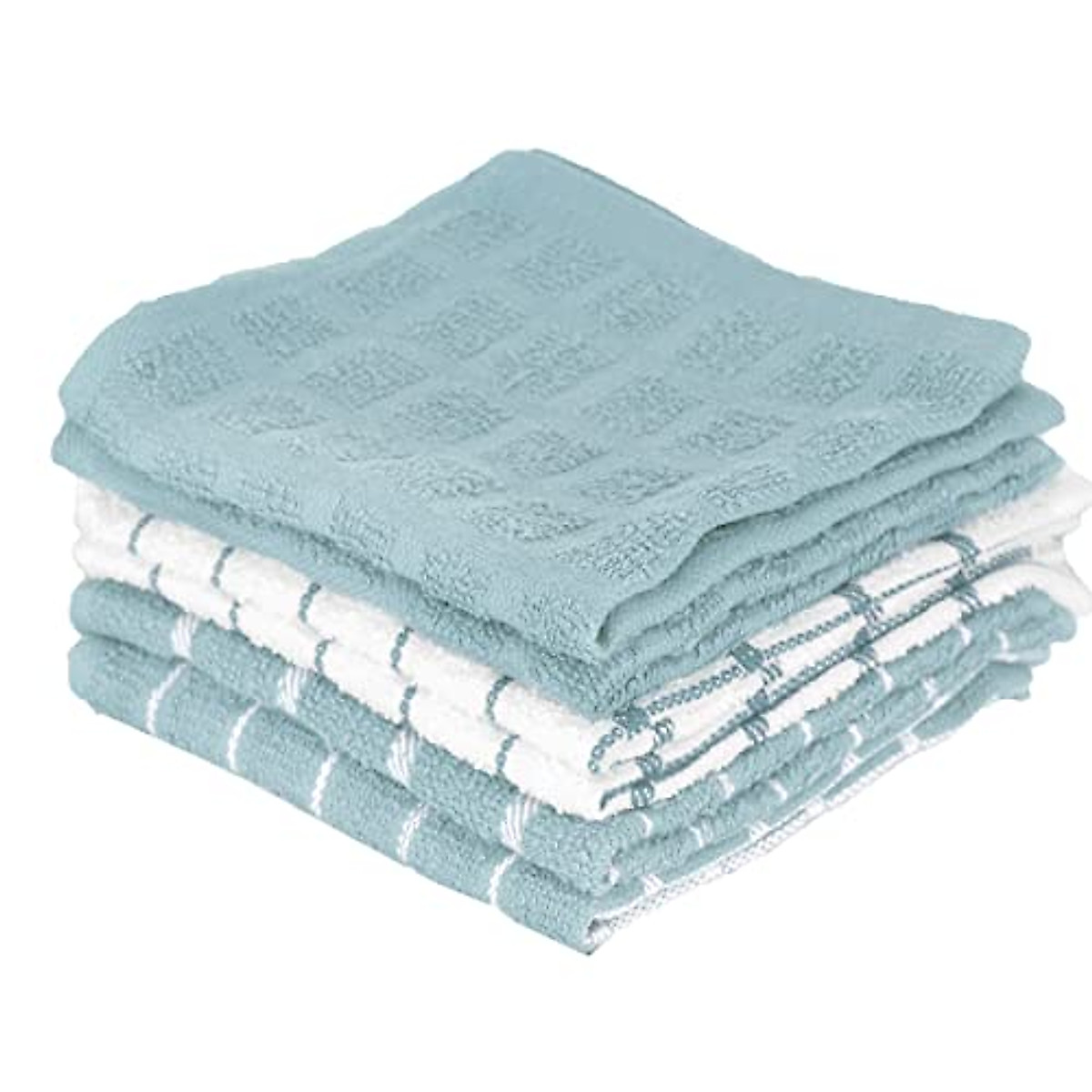 Ritz 100% Terry Cotton, Highly Absorbent Dish Cloth Set, 12” x 12”, 6-Pack, Dew