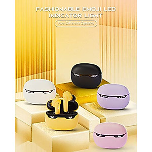 Black Shark Bluetooth Earbuds Wireless Earbuds with Emoji LED Light, Gaming Earbuds with 45ms Ultra Low Latency, Bluetooth 5.1, Music and Gaming Dual Modes, 24H Playtime, IPX5 Waterproof- Yellow