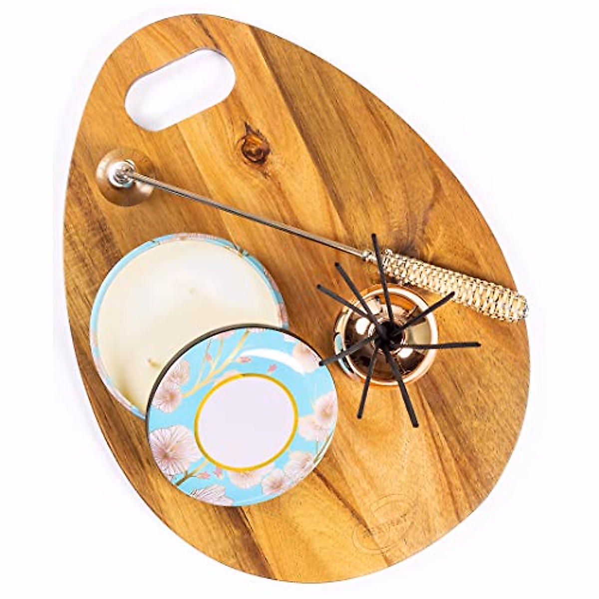 Large 16" x 12" Acacia Wood Charcuterie Board,Cheese Board and Knife Set in Gift box.Serving Platter,Grazing plate, reversible, Cutting Board, kitchen decor