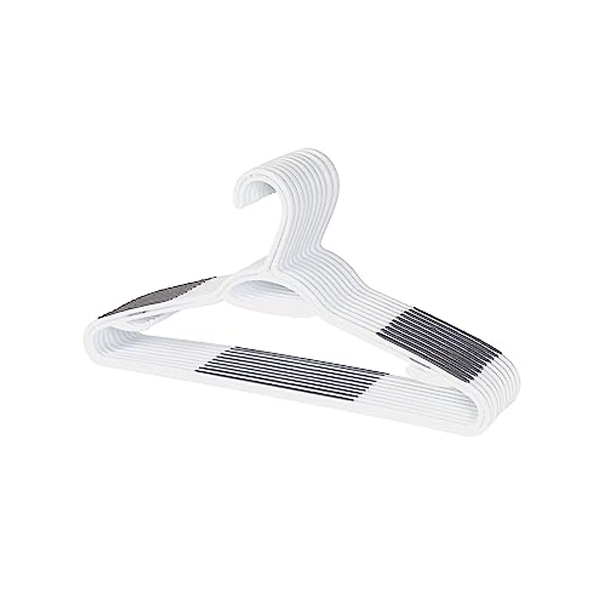 neatfreak! 10 Pack Non-Slip Clothes Hanger, White and Grey