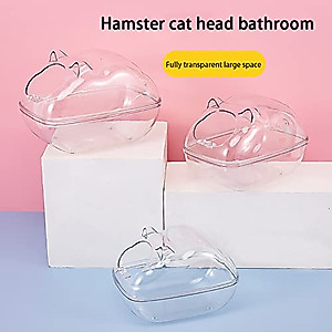 Generic Hamster Bathtub Sand House Small Animal Bath Transparent Container Box (M)