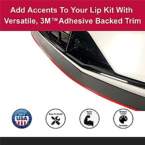 All-Fit Automotive Lip Trim – Universal Fit for Style & Protection – Durable Accent for Splitters, Air Dams, & Spoilers – Easy-to-Install Automotive Exterior Accessories (¼” W x 10’ L, White)