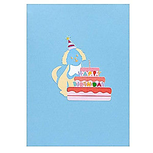 DKT HANDMADE 3D Greeting Cards, Pop up Card Cat, 3D Cat Cards, Pop up birthday card dog, Mother's Day pop up Card, Birthday pop up Card Mom, Animal & Nature Popup Cards Funny Kitten-Dog