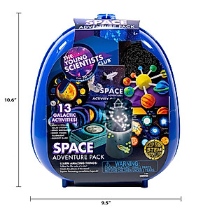 The Young Scientists Club Space Adventures Pack, STEM Kit, 13 Educational Activities, Includes Reusable Backpack, Space Navigator, DIY Constellations, Space Card Game & More, Multi (204755)