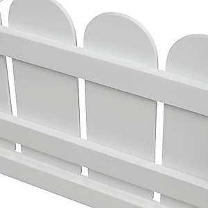 Harper & Bright Designs House Bed Twin Kids Bed Floor Bed Frame with Roof and Fence, Box Spring Needed, for Toddlers, Kids, Teens, Girls, Boys (Twin Size, White)