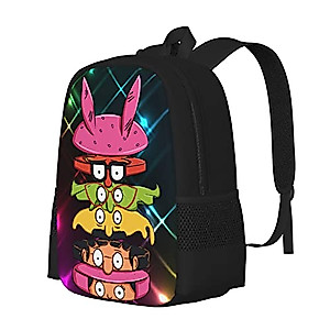 Bob's Animated Burgers Student School Bag College Laptop Backpack Travel Rucksack Office Daypack