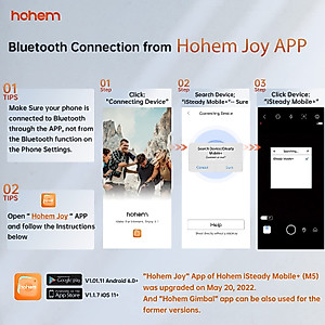 Hohem iSteady Mobile+ 3-Axis Gimbal Stabilizer for iPhone 14/13/12/11/mini/Plus/Pro/Max & Android Smartphones, Supports Inception/Face Tracking/Sports Mode Hohem Joy App (iSteady Mobile Plus)