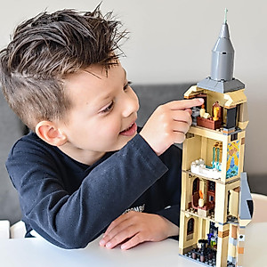 Under the Baubles Harry Castle Clock Tower Building Toy Set with Dumbledore Office Building, Magic Castle Architecture Model for Boys and Girls, Gift Ideas for Potter Fans Kids Aged 8-14 (871 PCS).