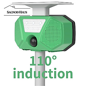 Animal Repellent UltraSonic Outdoor, Solar Power Animal Repeller, Cat/Birds/Deer/Skunk/Rat/Squirrel Deterrent Outdoor/Waterproof with 4 Modes Motion Detection Repeller for Yard,Garden,Farm,Patio.