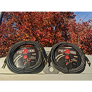 Pig Hog Vintage Serie Instrumentenkabel, Amplifier Grill, 3m/10ft, 6.35 (1/4”) auf 6.35 (1/4”), Hochwertige Qualität, Gewebt