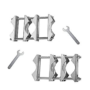 2 PCS Double Antenna Mast Clamp V Jaw Block with Bolts Mast to Mast Clamp,Patio Umbrella Holder Heavy Duty Pole to Pole Mounting Bracket for WiFi Cellular Ham TV Pipe Umbrella Fishing Pole Flagpole