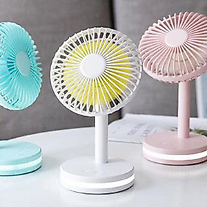 AMBAYZ Mini Handheld Fan - Portable Fan Battery Operated, 3 Speed Adjustable Hand Fan with Mirror, Makeup Eyelash Fan for Women Girls Travel Office/B