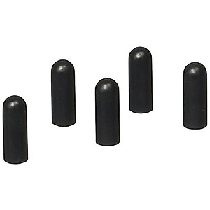 3/16" to 1/4" Round Black Vinyl Flexible End Cap Bolt Screw Rubber Thread Protector Safety Cover | for 0.187 Inch Pipe Post Tubing Rod OD Cover - 1" Inside Height. (10)