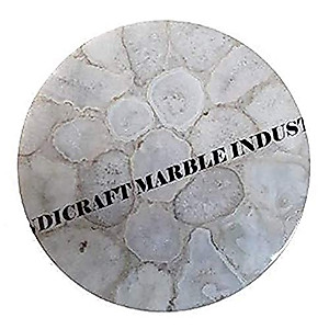 15" Agate Table Tops ALL COLOURS, Natural Agate Table, Agate Side Table, Agate Coasters, Agate Patio Table, Modern Home Decor Furniture Agate Gift (BLUE, AGATE)