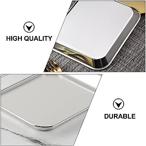 1pc Stainless Steel Dinner Plate Pork Chop Plate BBQ Plate Outdoor Camping Plate Candle Holder Tray BBQ Platter for Kids Stainless Steel Tableware Food Baby Sushi Plate