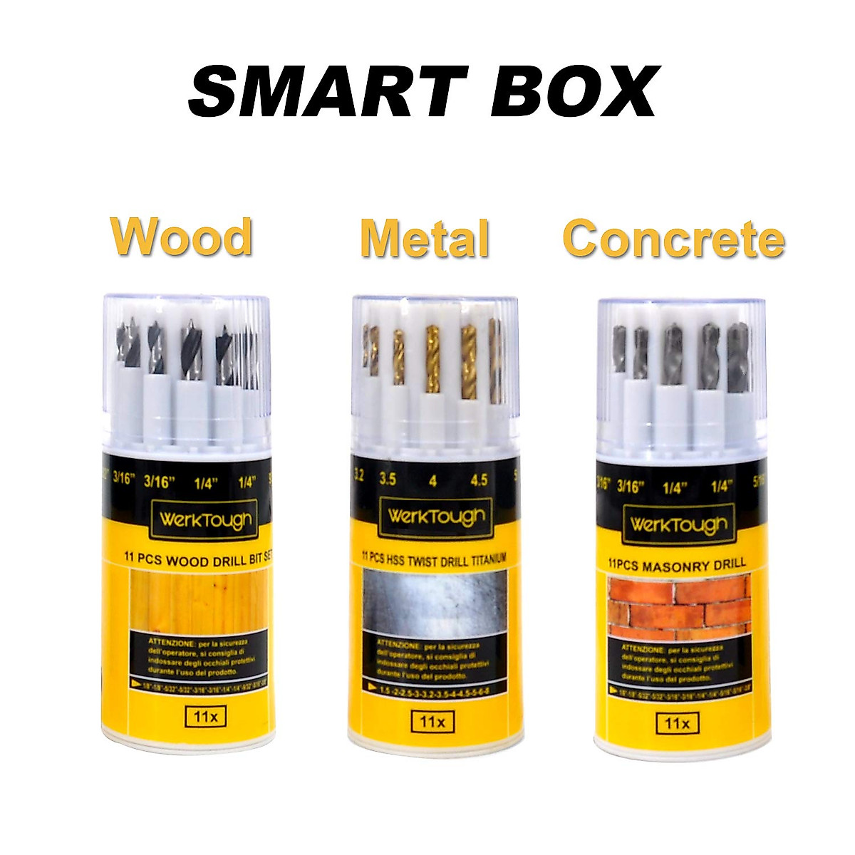 Uniteco Brad Point Wood Drill Bit Set 11-Piece Perfect for DIY Carpenter Woodworking Carving Engraving Drilling E01008