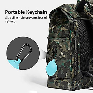 IUHOZI Beats Fit Pro Glow Case, Full Protective Case Cover for Beats Fit Pro Earbuds with Keychain Glow in Dark (Glow Blue)