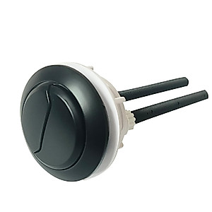 Matte Black Toilet Push Button Round 48mm Thread Dual Flush Valve Replacement Kits Parts