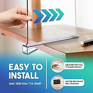 BigBcart Acrylic Shelf Dividers for Closet Organization - Wood Closet Shelf Organizer | Closet Shelf Divider | Closet Dividers for Shelves, Suitable for Wooden or Vertical Shelves (8 Pack)