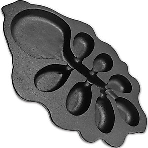 BOLVOUD Cast Iron Oyster Grill Pan, Cast-Iron Oyster Pan for Oven Grill