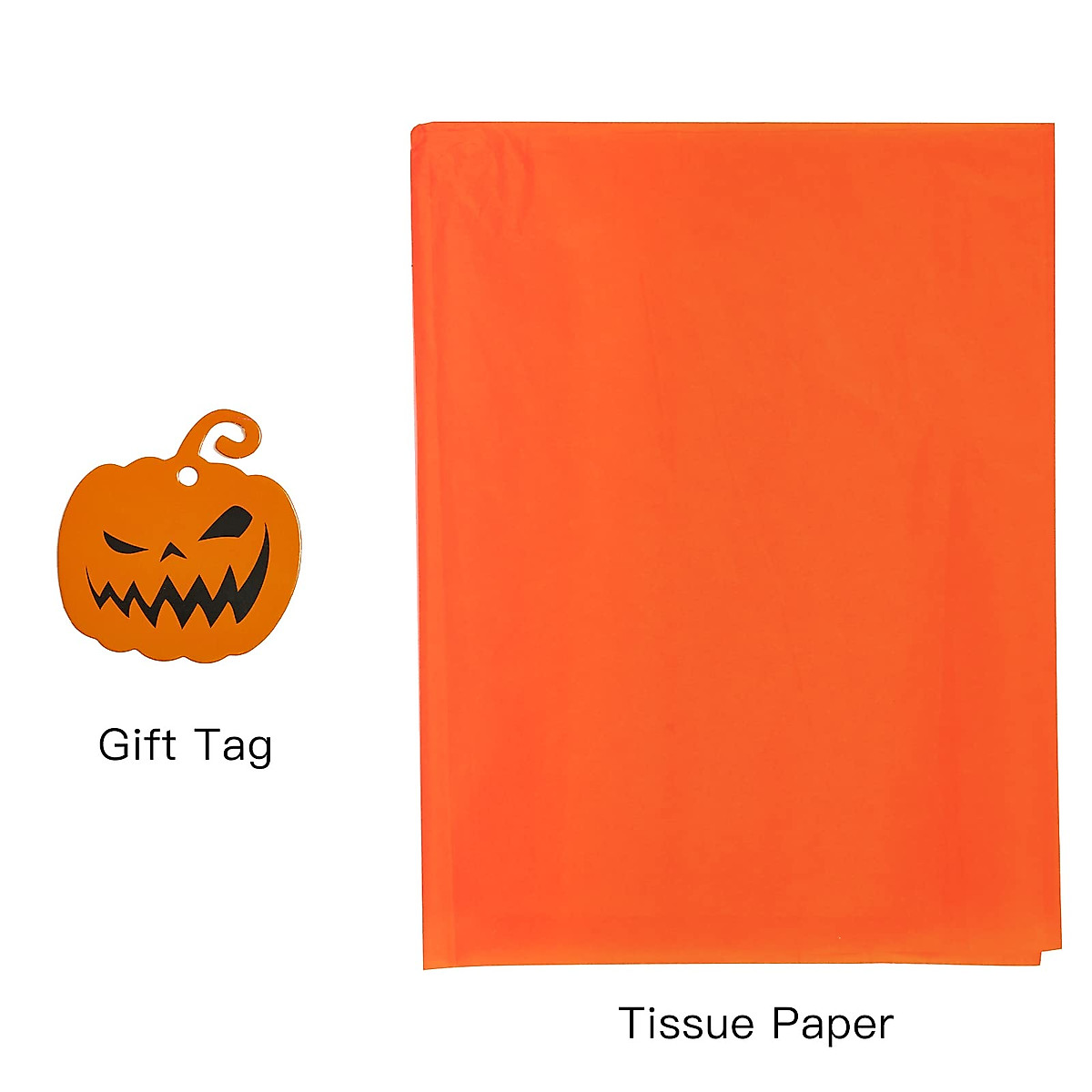 Loveinside Halloween Medium Gift Bags with Tissue Paper and Tag for Holiday, Party - 13" x 5" x 10", 1 Pcs - Black