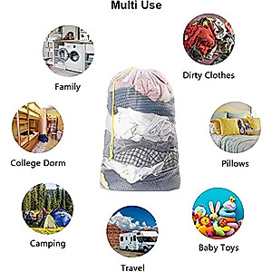 Mesh Laundry Bag - Machine Washable Drawstring Design Travel Mesh Laundry Wash Bags for Blouse, Hosiery, Stocking, Underwear (2 Pack)