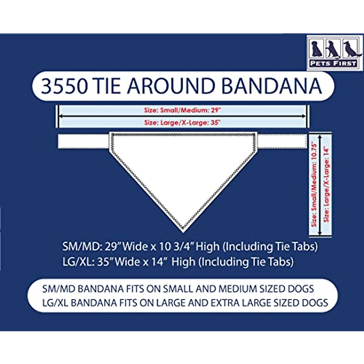 Pets First MLB Atlanta Braves TIE Bandana, Large/X-Large. Dog Bandana Scarf Bib for Pet Cat Dog. The Ultimate Game-Day, Party Bandanna (BRV-3550) (BRV-3550-L-XL)