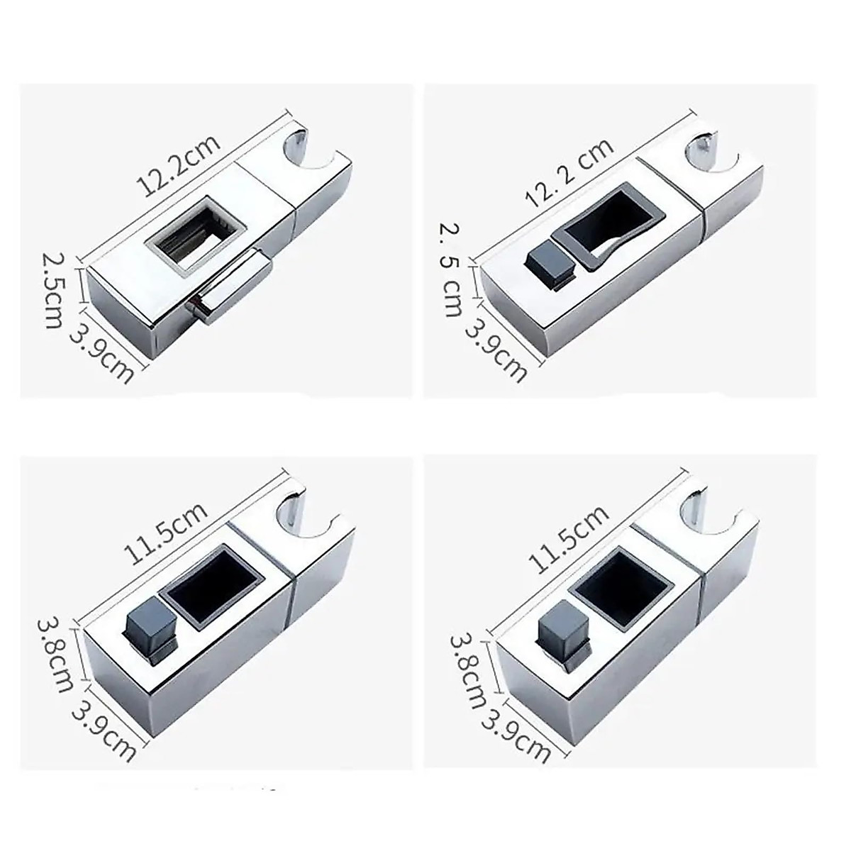 Square Pipe Shower Head Holder Bathroom Slide Bar Shelf Riser Rail Bracket Sprayer Fixed Base Bathroom Hardware Accessories ( Color : -D )