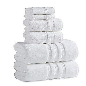 Member Mark 100% Cotton Hotel Premier Collection Luxury Bath Towel Bundle (Assorted Colors) (White, Bundle)