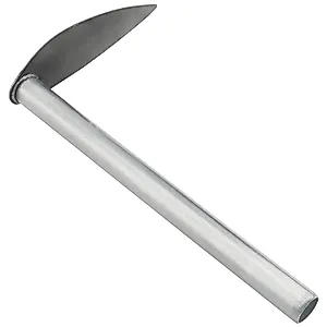 ZEONHEI 5 PCS Hoe Garden Tool Set, Hoe and Cultivator Hand Tiller, Heavy Duty Digging Hoe, 2 Fork and 3 Fork Hand Tiller for Gardening Weeding Digging Loosening Soil, Carbon Steel