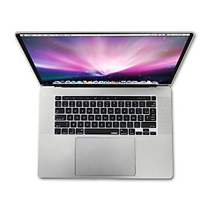 XSKN French Language Black Silicone Keyboard Cover Skin for Touch Bar Models 2019 New MacBook Pro 16 inch A2141 2020 New MacBook Pro 13.3 inch A2251 A2289 A2338 M1 Keyboard US & EU Common Version