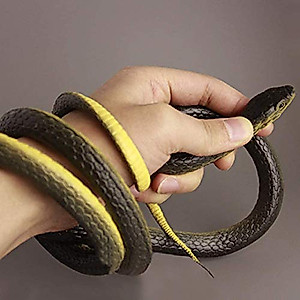 Snake Toy, Rubber Lifelike Snakes Scary Toys, Wild Life Toys Funny Snake Prank Toys, Realistic Amazing Decorations Effect for Party Entertainment Birthday Halloween Christmas