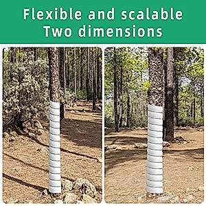 Watayo 4 Pcs Tree Trunk Protector-2 Size Plastic Spiral Tree Guard-Tree Bark Protector Tube Wraps to Protect Saplings Plants from Deer Rabbit Cats Rodents Mowers