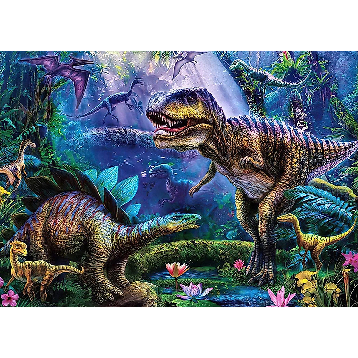 VeGuude Diamond Painting Kits for Adults -Dinosaur World DIY 5D Diamond Art Kits Full Drill Diamond Dots Paintings with Diamonds Gem Art and Crafts Home Decor 12x16inch