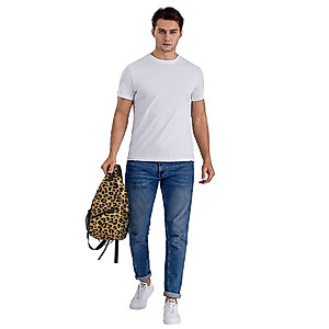 Mounno Leopard Print Sling Bag Leisure Oblique Cross Chest Bag For Men Women,Durable Adjustable Gym Bag Cycling Traveling Hiking Daypack
