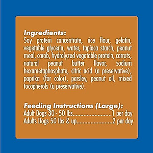 Twistix 5.5-Ounce Dental Chew Treat, Peanut And Carob Flavor, Large