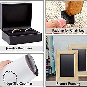 RZJZGZ Adhesive Felt Sheet Black Felt 8.3x11.8in 1mm Fabric Adhesive Sticky Back Felt Sheets for Art and Craft Making (5PCS)