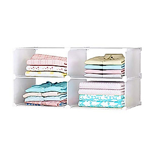 GuanJun Storage Shelf Dividers,Closet Shelf Organizer Divider and Separator for Storage and Organization (White1, 2-Layers)…