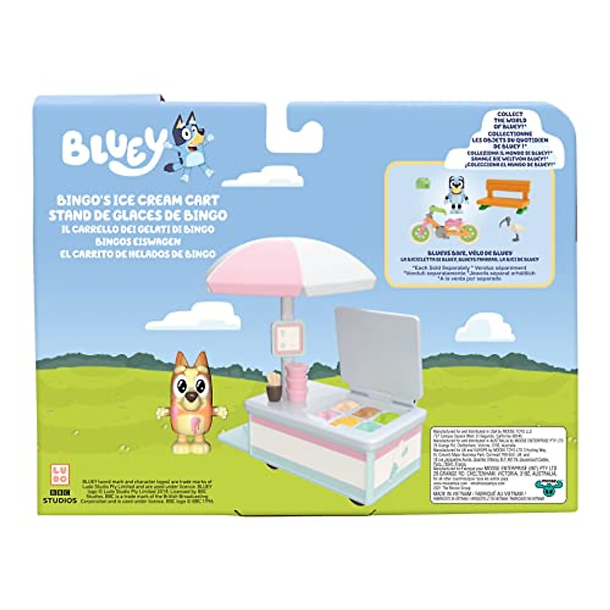 Bluey Ice Cream Cart - Vehicle and 2.5-3" Bingo Figure Pack