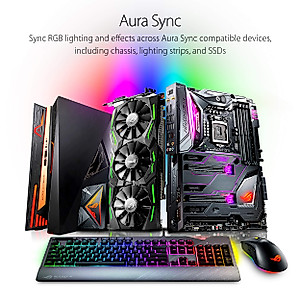 ASUS ROG Strix Flare (Cherry MX Brown) Aura Sync RGB Mechanical Gaming Keyboard with Switches, Customizable Badge, USB Pass Through and Media Controls (Renewed)