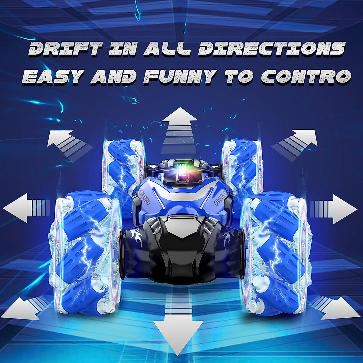 Remote Control Car, Gesture Sensing RC Stunt Car, 4 WD Transform Off Road for Rotating, 2.4Ghz Hand Controlled & Remote Control Twister Cars, RC Cars for Kids Boys Girls Toy Gift Age 6 7 8 9+ yr