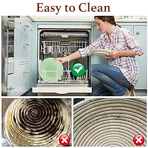 MaMix Banneton Bread Proofing Basket Set of 2, Silicone Sourdough Bread Baking Supplies, 9 inch Round & 10 Oval Sourdough Starter Kit Includes Essential Tools, Easy to Clean and Use (Green)